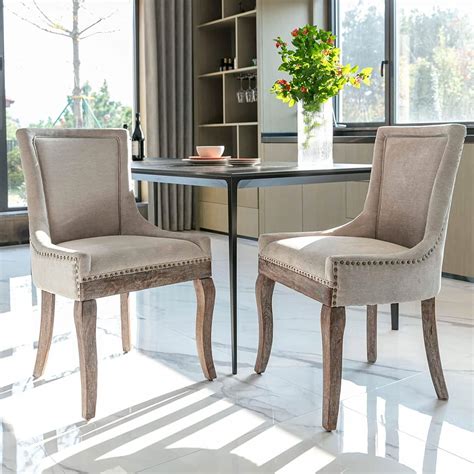 2 Pack Fabric Upholstered Side Chairs Set