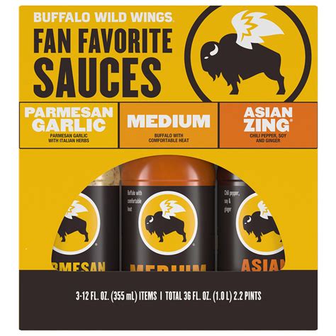 Buffalo Wild Wings Buffalo Sauce Variety 312 Ounce Bottles 1883851