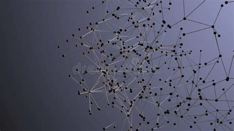 3d abstract of molecular structure or particles slow motion 3d