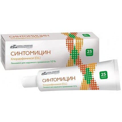 Синтомицин линимент 10% туба 25 г, цены от 83 ₽, купить в Усолье ...