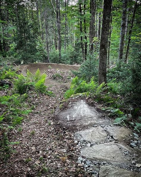 Rock Armored Transition Into Berm Turn Trailbuilding Country Roads