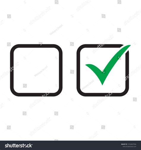 Checkbox Set Blank Checked Checkbox Vector 库存矢量图（免版税）1316967956