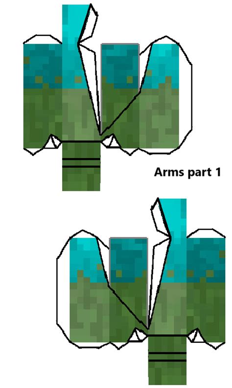 Pixel Papercraft Mutant Zombie New Mutant Creatures Add On