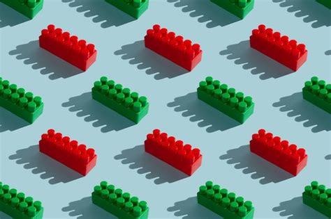 Premium Photo Seamless Pattern Of Toy Building Blocks