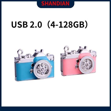 Shandian กล้อง Usb 20 แฟลชไดรฟ์ 128gb ฟรีพวงกุญแจปากกาไดรฟ์ 64gb