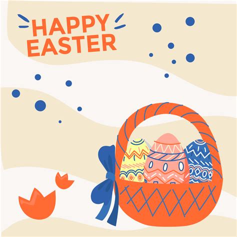 Free Easter Egg Basket Clipart Template To Edit Online