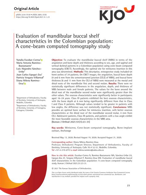 PDF Evaluation Of Mandibular Buccal Shelf Characteristics In The Colombian Population A Cone