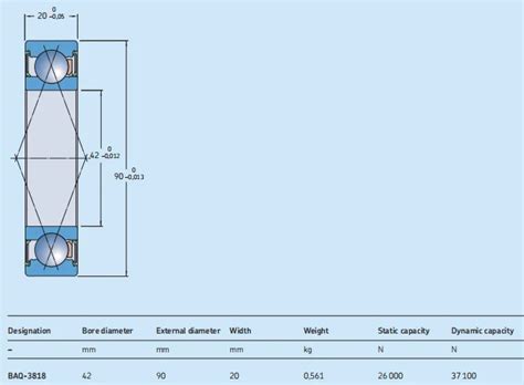 BAQ BAQ E Four Point Contact Ball Bearing Steering Bearing X X Mm View Steering