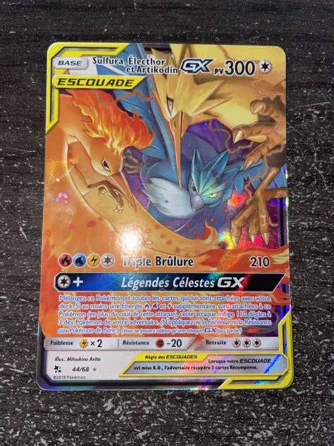 SULFURA ELECTHOR ET Artikodin Gx Pokémon 44 68 Sl11 5 Destinées