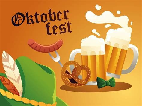 Oktoberfest Party Beers 4100639 Vector Art At Vecteezy
