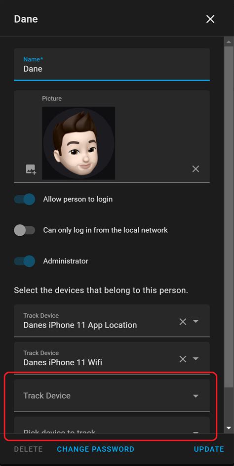 Unable To Remove Device Tracker From Person · Issue 13351 · Home