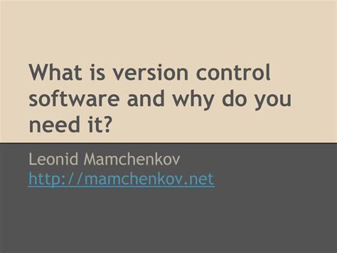 PDF What Is Version Control Software And Why Do You Need It