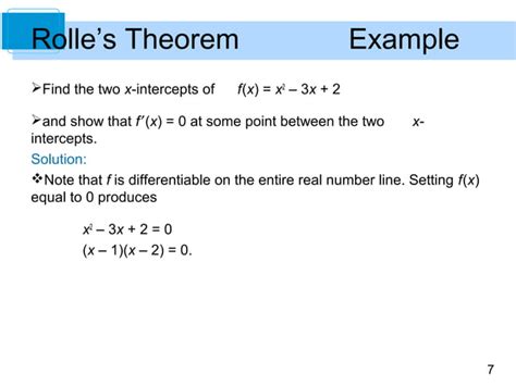 Roll S Theorem PPT