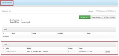 DepED Learner Information System LIS User S Guide