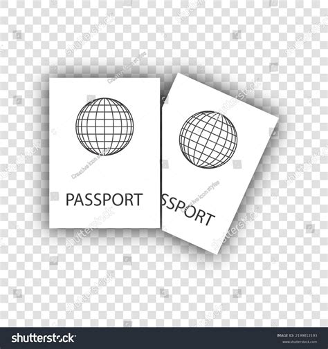 Two Passports Sign Illustration White Icon Stock Vector Royalty Free