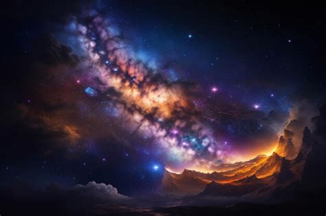 Premium AI Image Milky Way Background Milky Way Wallpaper Galaxy Background Space Background
