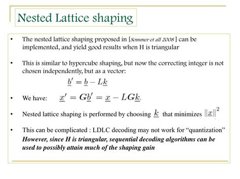 Ppt Shaping Methods For Low Density Lattice Codes Powerpoint Presentation Id4706431