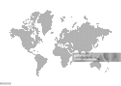 Pixelated World Map High Res Vector Graphic Getty Images