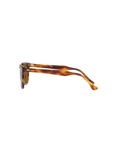 Ray Ban Hawkeye Striped Havana Square Sunglasses Brown Very