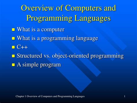 Ppt Overview Of Computers And Programming Languages Powerpoint