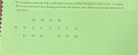 Solved Consider A Molecule With A Molecular Formula Of Chegg