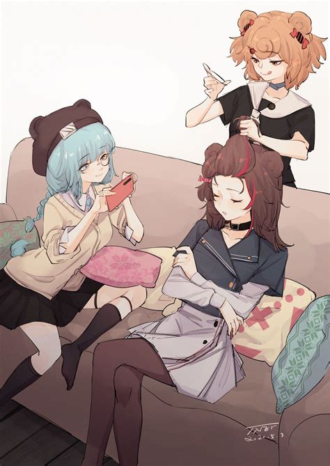 Zima Gummy Istina And Zima Arknights Drawn By Ya Kexi Danbooru