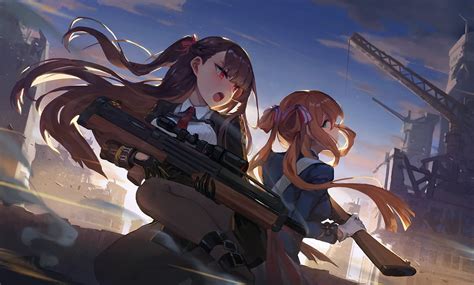 720p Anime Springfield Girls Frontline Wa2000 Girls Frontline