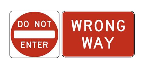 Wrong Way Sign Png
