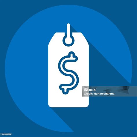 아이콘 가격표 비접촉식 기호와 관련이 있습니다 긴 그림자 스타일 심플한 디자인 편집 가능 간단한 그림 0명에 대한 스톡 벡터 아트 및 기타 이미지 Istock