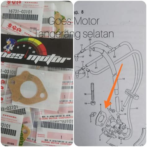 Jual Paking Pompa Olsam Oli Samping Satria 2 Tak Original Japan