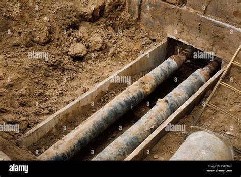 Water Pipe Replacement Reconstruction Of The Underground Sewer System