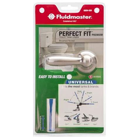 Fluidmaster Perfect Fit Premium Brushed Nickel Tank Lever With Plastic
