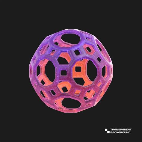 Premium Psd 3d Rendering Gradient Glass Abstract Geometric Object