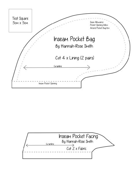 Inseam Pocket Pattern Pdf
