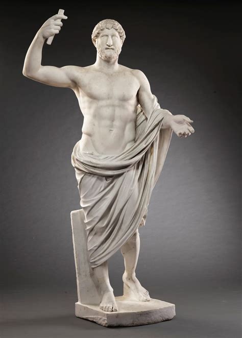 A Roman Marble Statue Of The Emperor Hadrian Reign 117 138 Ad