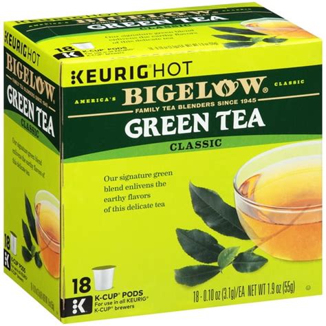 Bigelow Green Tea Keurig K Cup Tea Pods 18 Count