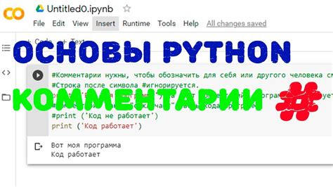 Комментарии в Python Youtube