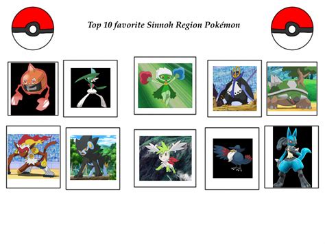 My Top 10 Favorite Sinnoh Region Pokemon By Ajpokeman On Deviantart