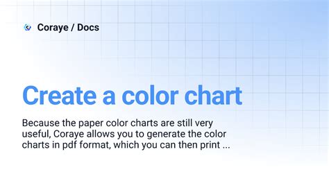 Create A Color Chart Coraye Docs Create A Color Chart Coraye Docs