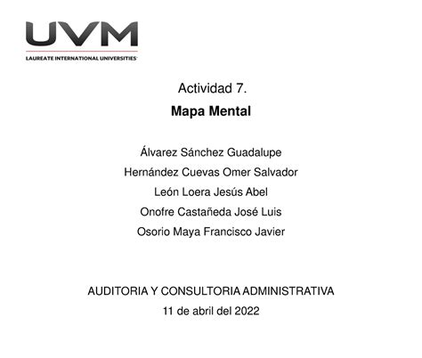ACT 7 EQ4 Mapa Mental Actividad 7 Mapa Mental Álvarez Sánchez