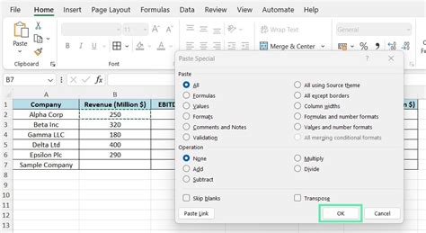 Excel Shortcuts To Copy Paste Special Downloadable Template