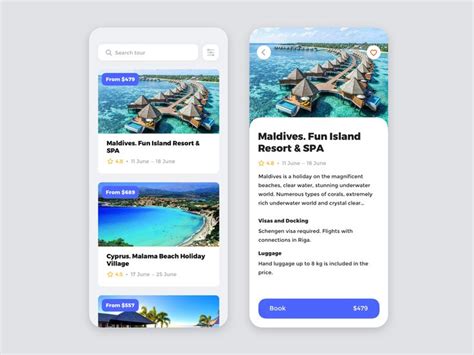 tour search app tour list and tour page in 2025 tours list search