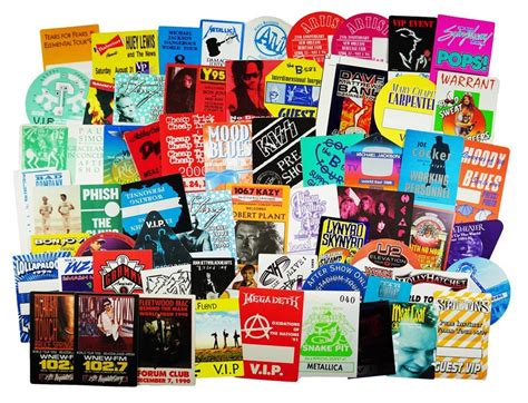 1980s 90s Huge Rock Concert Backstage Passes Collection From Otto 450