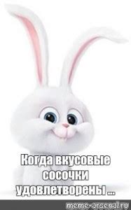 Создать мем "кролик снежок милый, зайка белый, тайная жизнь домашних ...
