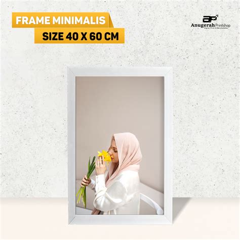 Jual [double Packing] Foto Frame Minimalis 16r 40x60 Cm Frame Tanpa