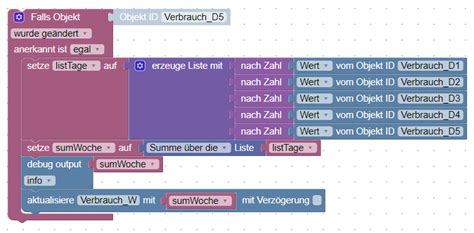 Blockly Summe über Liste smarthome tricks de