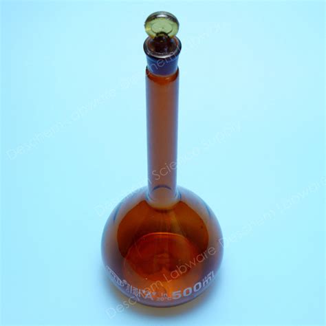 500mlamber Brown Volumetric Flaskglass Bottlew Vicedeal