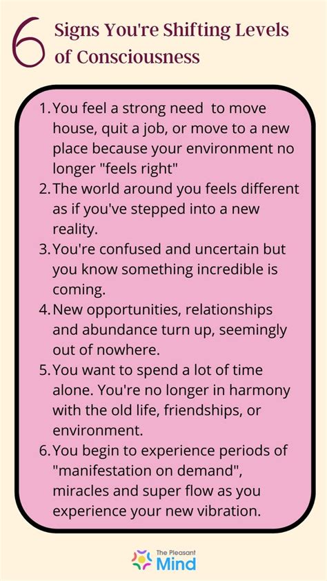 6 Signs Youre Shifting Levels Of Consciousness Spirituality Energy
