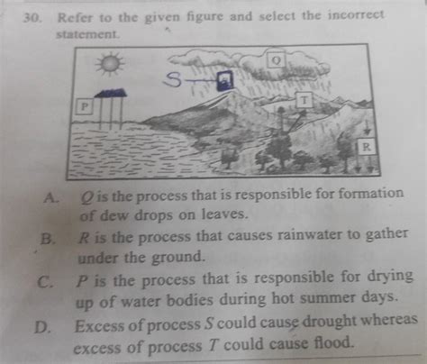 30 Refer To The Given Figure And Select The Incorrect Statement