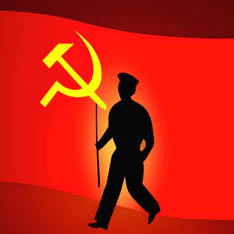 Ussr Flag With Man · Creative Fabrica